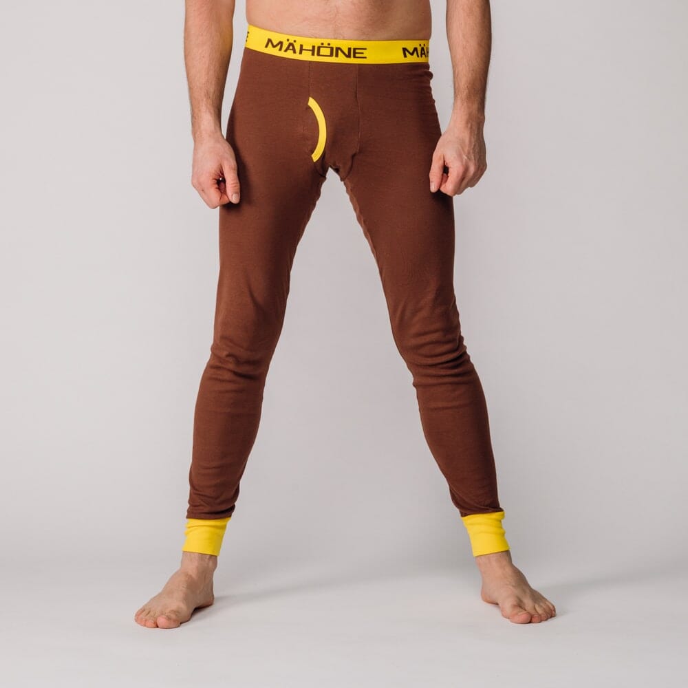 Miesten Pitkät Kalsarit Ruskea/Keltainen - Mähöne Brothers
